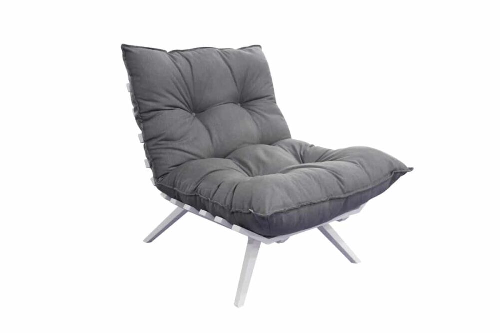 Fishbone Chair and Stool White/Charcoal - Modern Style