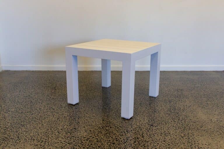 White Outdoor Side Table | Modern Style