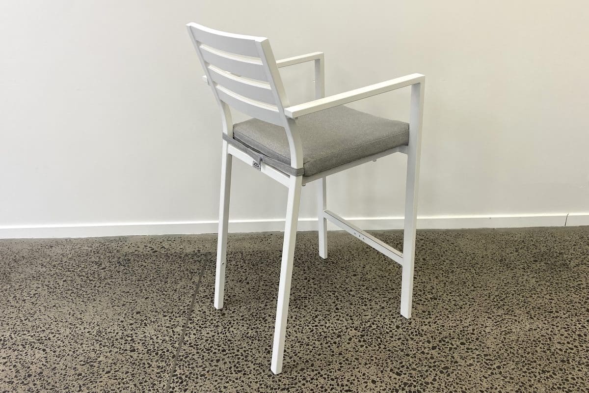 Beach Aluminium Outdoor Bar Stool - White - Modern Style