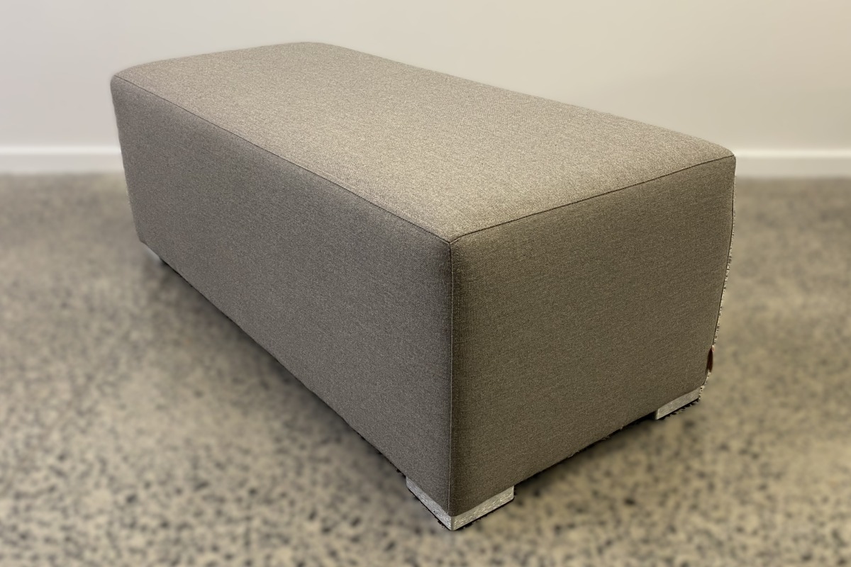 Footstool Beige Rectangle 125 - Modern Style
