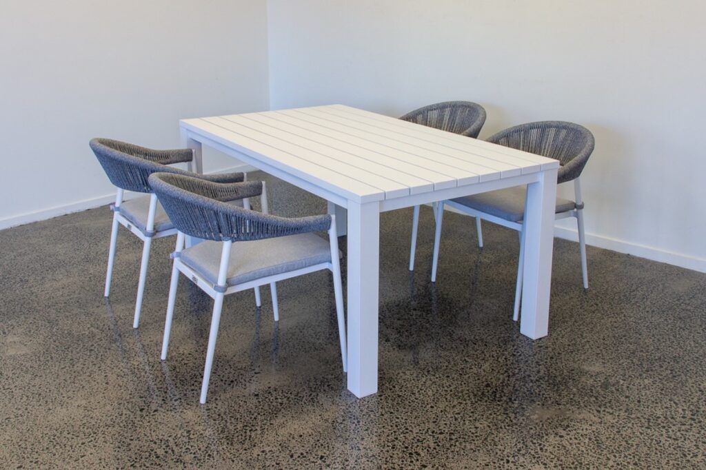 Cove Table & Cove Chairs | 5-Pc Dining Set In White | Modern Style