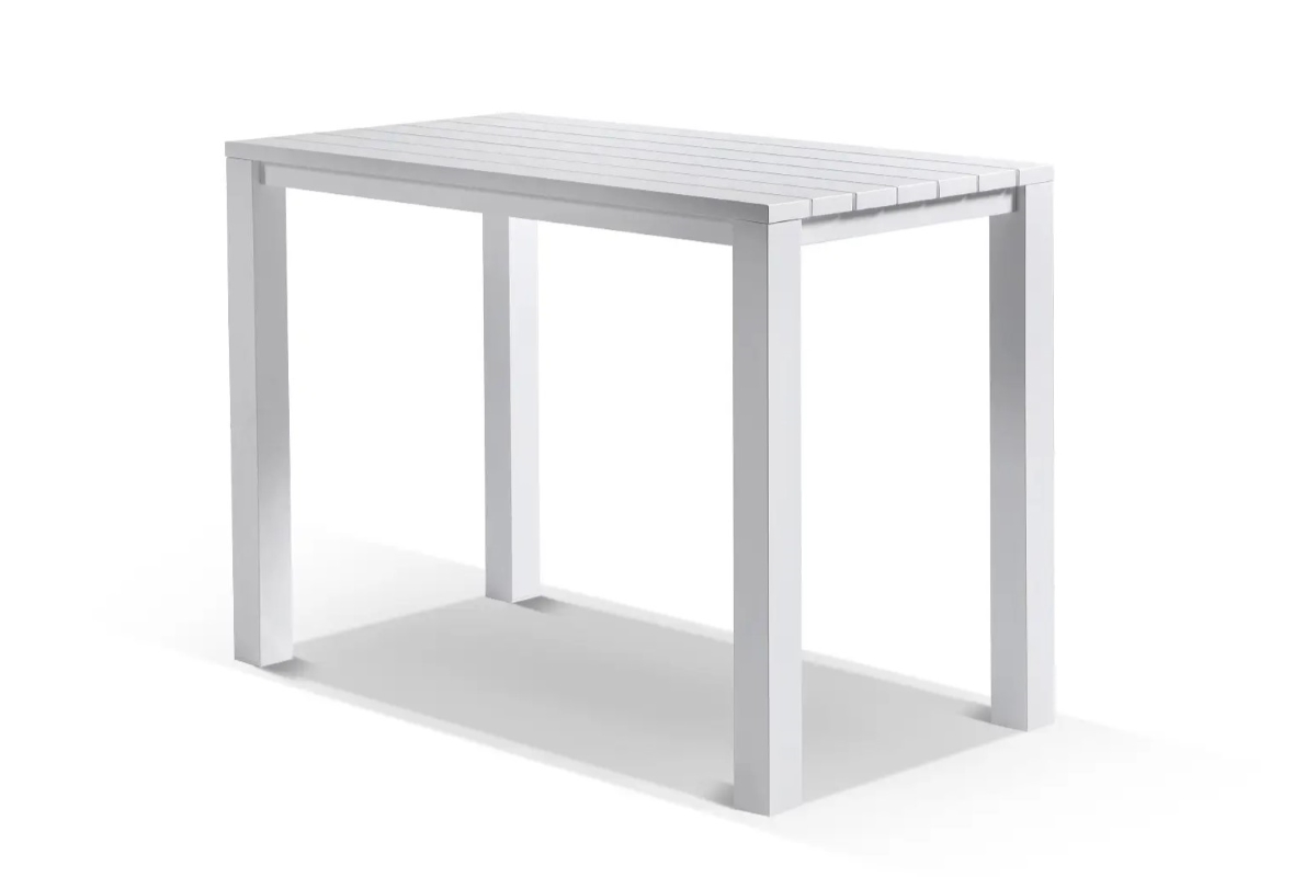 Cove White Outdoor Bar Table | Tall Bar Design | Modern Style