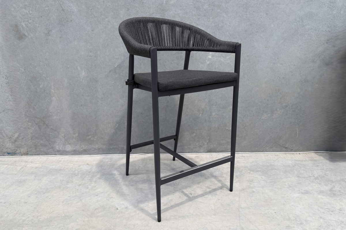 Cove Bar Table and Chairs | Charcoal Frame | Modern Style