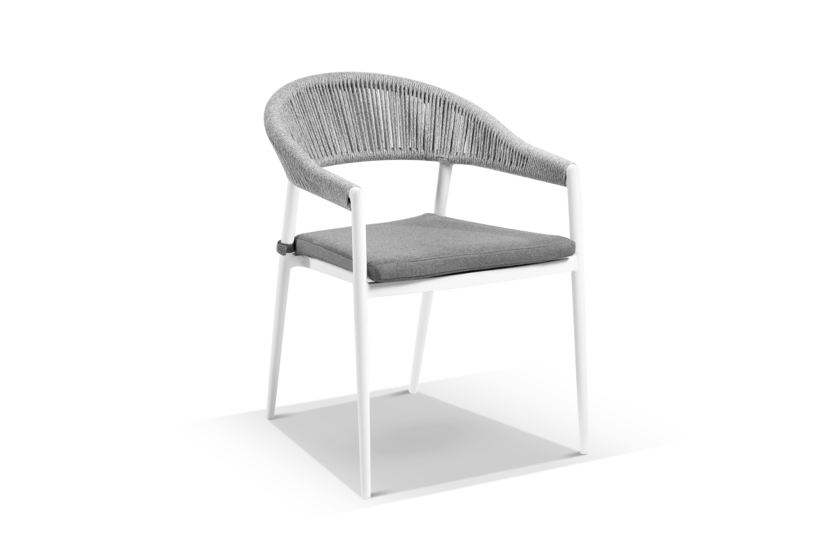 Cove | Grey Rope Outdoor Dining Chair | Modern Style