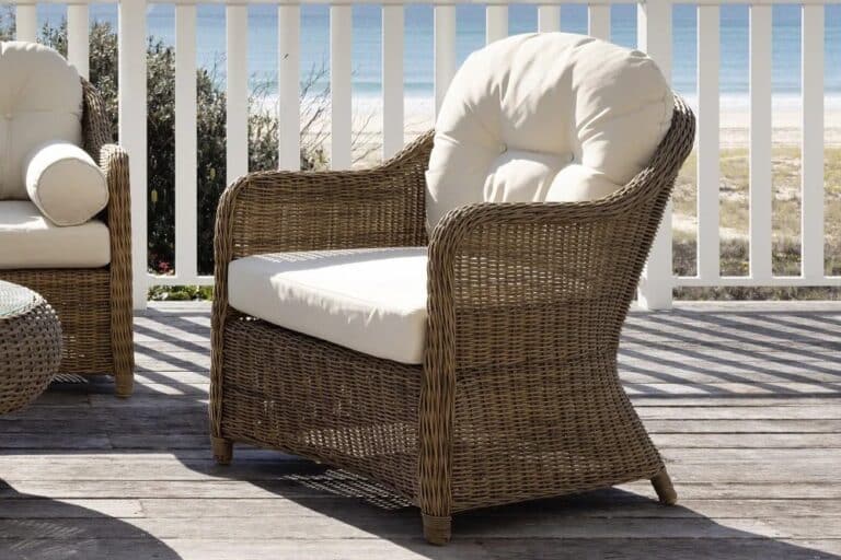 Hampton Outdoor Rattan Chairs | Sunbrella | Modern Style