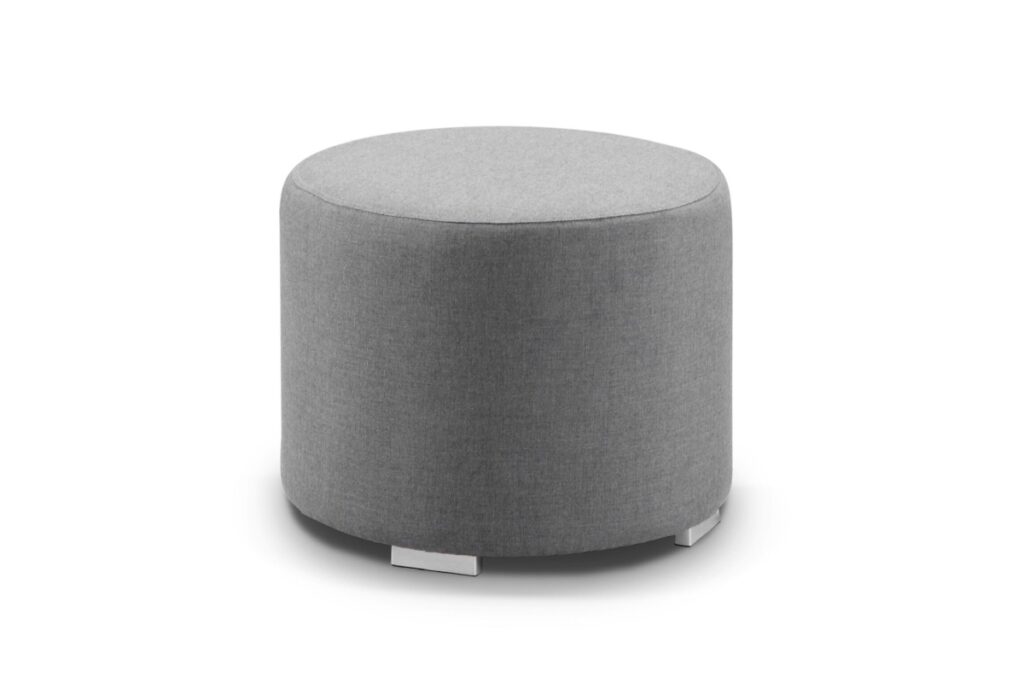 Footstool Charcoal Round - Modern Style