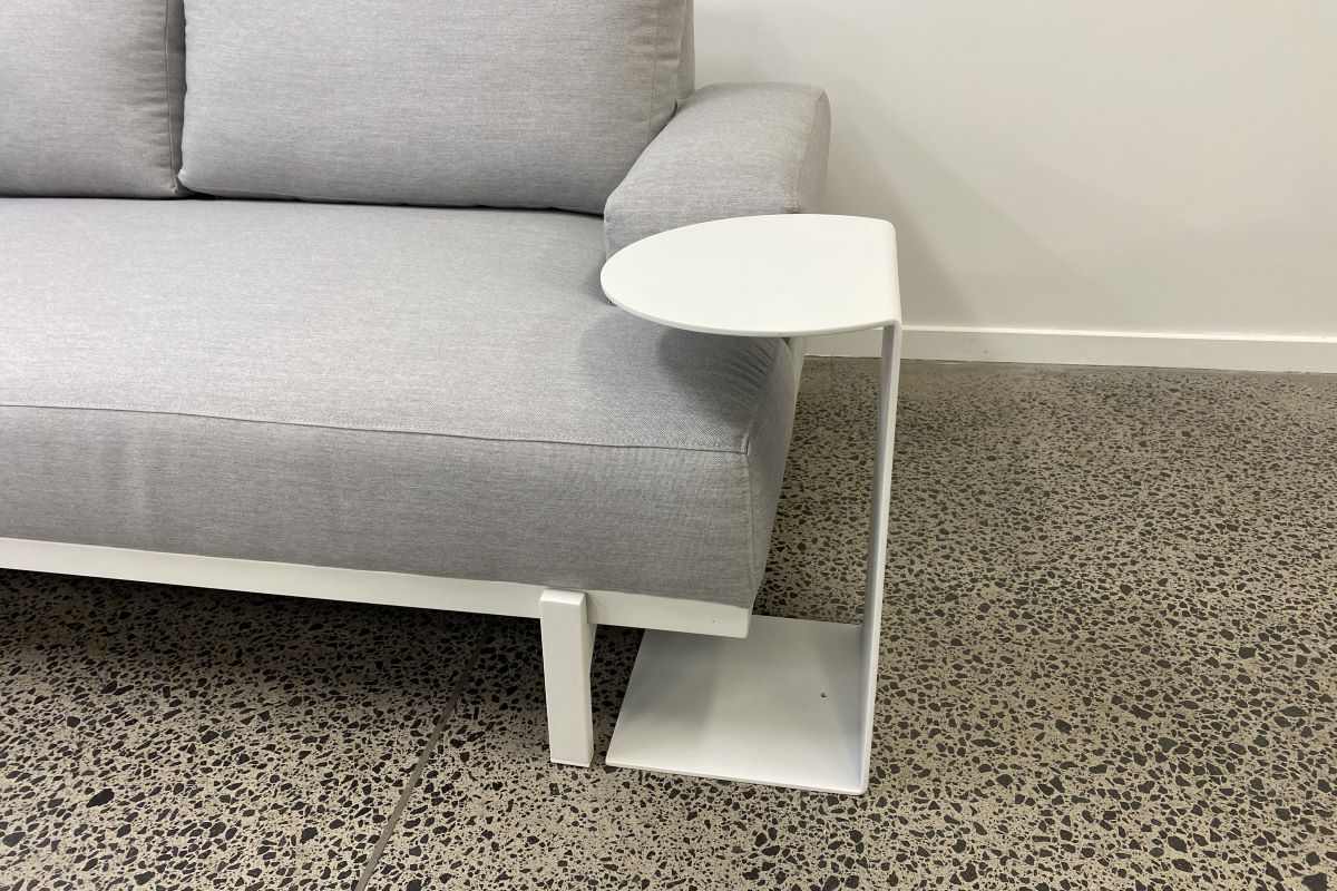 White Side Tray Table | Lightweight Outdoor Design | Modern Style