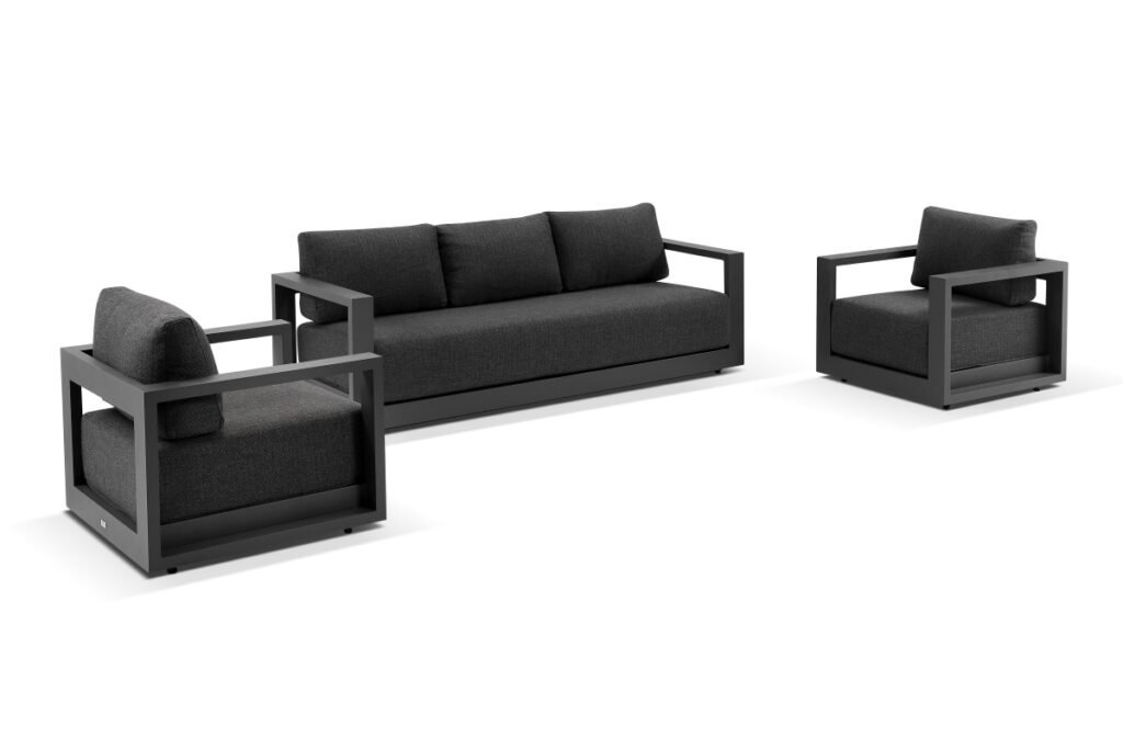 Wanaka Deep Seat Lounge Set | Graphite | Modern Style